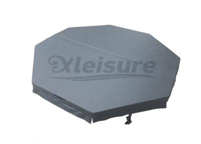 China Dark Brown Outdoor Hot Tub Spa Covers Insulated Spa Cover 4 Inch Thickness for sale