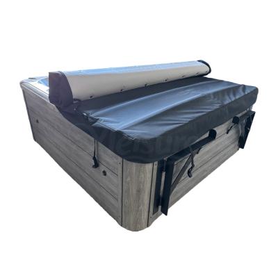 China European Style Outdoor Roll-up Spa Cover One-piece Design Portable Swimming Pool Cover with Eco-Friendly Oxford Cloth Material for sale