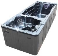 China High Perspective Full View Separated Area Acrylic Spa Tub with Whirlpool Balboa Control System for Modern Garden Use for sale