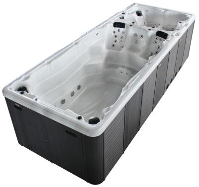 China High Perspective Full View Separated Area Acrylic Spa Tub with Whirlpool Balboa Control System for Modern Garden Use for sale