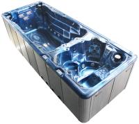 China High Perspective Full View Separated Area Acrylic Spa Tub with Whirlpool Balboa Control System for Modern Garden Use for sale