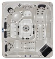 China Shwim Spa Large Outdoor Swim Hot Tub with 4 Seats and 2 Full-Body Lounges Portable for Parties and Relaxation Massage for sale
