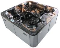 China 7803 6-Person Outdoor Spa Tub 150 Jets European Design Freestanding Square Shape Air Whirlpool Massage Balboa Control System for sale