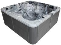 China 7803 6-Person Outdoor Spa Tub 150 Jets European Design Freestanding Square Shape Air Whirlpool Massage Balboa Control System for sale