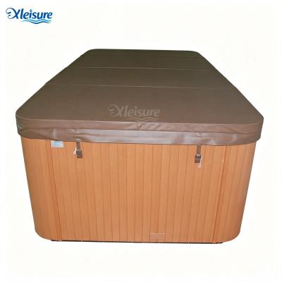 China Dark Brown Modern Eco-Friendly Rectangle Spa Hot Tub Cover Waterproof for sale