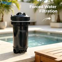 China Top Load Pressure Filter Pressurized Canister Filter for Pool Hot Tub Filter Housing with Replacement Filter Cartridge for sale