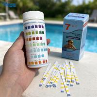 China 7 in 1 Water Test Strips, Hot Tub Spa Bath Tub Water Quality Check Strips, 100 Strips Per Bottle, Accessory for Spa & Bathtub for sale