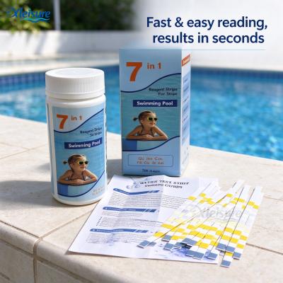 China 7 in 1 Water Test Strips, Hot Tub Spa Bath Tub Water Quality Check Strips, 100 Strips Per Bottle, Accessory for Spa & Bathtub for sale