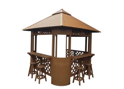 China Spa Gazebo With Chair In Black/Brown Color-Duty PS Materials Outdoor Garden for sale