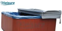 China Light Grey Rectangle Spa Thermal Cover Vinyl Hot Tub Spa Covers For Wooden Hot Tub for sale