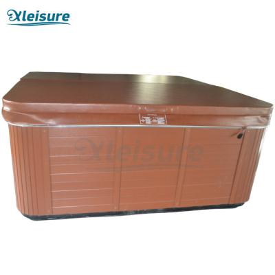 China Brown Rectangle Spa Thermal Cover Vinyl Hot Tub Spa Covers For Acrylic Spa for sale