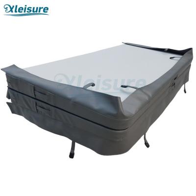 China Customized Acrylic Coleman Spa Cover Lockable Grey Rectangle  Shape for sale