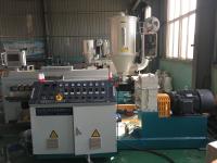 China Siemens Motor 100kg/H Hdpe Pipe Production Line Conical Twin Screw for sale
