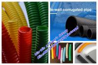 China PP PE PVC Pipe Making Machine Production Line Single or Double Screw Corrugated Pipe Extrusion Line for sale