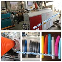 China Single Double Screw Extrusion Line for Plastic PPR HDPE PVC Corrugated Pipe Tube for sale