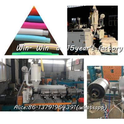 China PP PE PVC Pipe Making Machine Production Line Single or Double Screw Corrugated Pipe Extrusion Line for sale