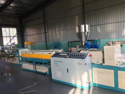 China PVC White Flame Retardant Single Wall Corrugated Pipe Extrusion Line for sale