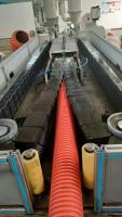 China Electric Double Wall Corrugated Pipe Extrusion Line for PE PP PVC Water Irrigation Pipe for sale