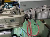 China Plastic Single Wall Corrugated Pipe Extrusion Line With Joint Add Visual Positioning Pipe Cutting Machine for sale