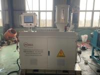 China Plastic Single Wall Corrugated Pipe Extrusion Line With Joint Add Visual Positioning Pipe Cutting Machine for sale