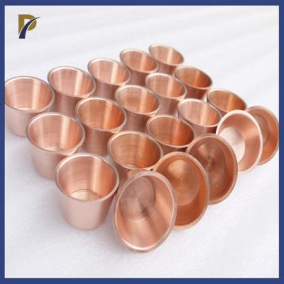 China OFC Oxygen Free Copper Crucible 99.995% Purity for Vacuum Coating and Lab Use for sale