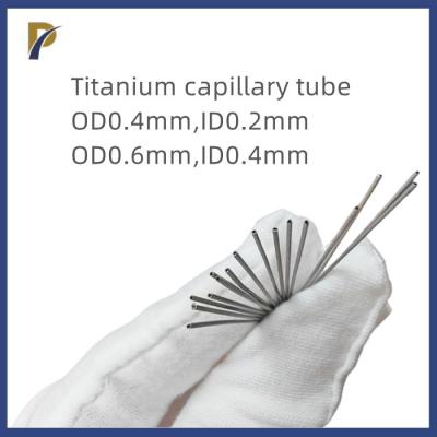 China GR1 Pure Titanium Capillary Tube OD0.4mm ID0.2mm for Medical Devices for sale