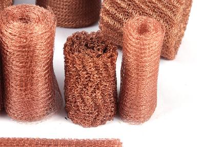 China Square Or Circle Copper Knitted Wire Mesh Customized Corrosion Resistant for sale