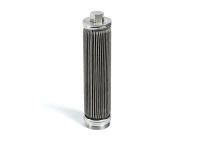 China Electropolished Surface Stainless Steel Filter Cartridge Filtration Rating Of 0.5-200 Microns for sale