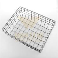China Reinforced Welded Joints Welded Wire Basket With Handle For Easy Carrying for sale