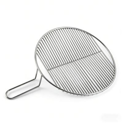 China Outdoor Stainless Steel Round BBQ Grill Mesh With Handle for sale