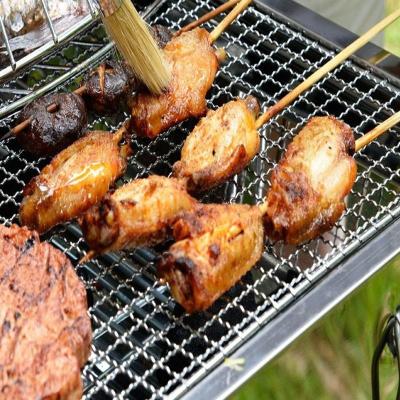 China Outdoor 304 Stainless Steel Bbq Mesh Net Barbecue Cooking steel grille mesh for sale
