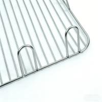 China Portable Stainless Steel Grill Mesh Grilled Meat Netting Handle version for sale