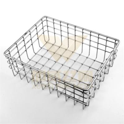 China Uniform Mesh Opening Perforated Wire Basket Stackable Design for sale