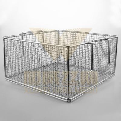 China Firm Welded Structure Metal Mesh Basket Strong Load Capacity for sale