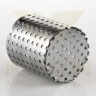 China 304 Stainless Steel Perforated Metal Filter Tube For Liquid Filtration for sale