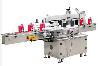 China Automatic Pet Glass Cosmetic Syrup Adhesive Labeling Machine For Round Bottle Jar for sale