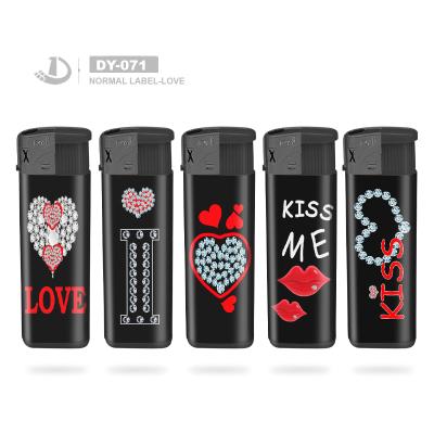China DY-071 Black Windcap Electric Gas Lighter 80x24.9x10mm with 98% Ignition Rate and Custom Labels for sale