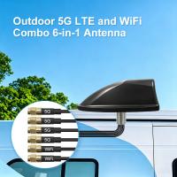 China High Performance 5G LTE WiFi 6-in-1 Combo Antenna Outdoor Waterproof Screw Mount Vehicle Antenna with SMA Connector for sale