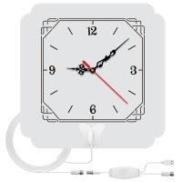 China 150 Miles Range Support 4K 1080p Indoor Amplifier HDTV Digital Solid Color White  Square Clock Antenna for sale