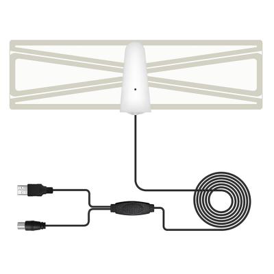 China 8 Colors Paper Thin 5-6dBi Digital HDTV Antenna 75Ohm LED TV Aerial for sale
