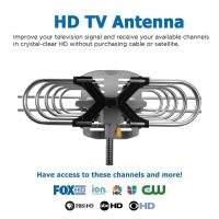 China 150 Mile 360 Degree Rotation UHF VHF Outdoor Yagi TV Antenna for sale