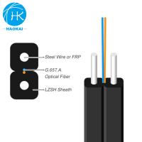 China Steel Wire LSZH FTTH Drop Cable Indoor Drop Fiber Optic Cable GJXH G657a1 for sale