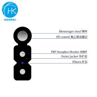 China FTTH 8figure Self Supporting Outdoor Drop Fiber Optical Cable Black With Steel Wire for sale