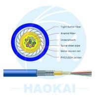 China Flame Retardant Jacket Indoor Optical Cable Armored Fiber Optic Cable GJSJV for sale