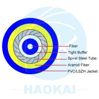 China Flame Retardant Jacket Indoor Optical Cable Armored Fiber Optic Cable GJSJV for sale