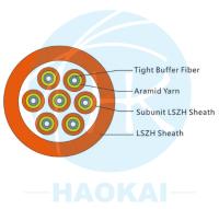 China GJPFJV G657A2 Indoor Optical Cable 48 Core Single Mode Fiber Optic Cable for sale