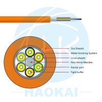 China GJBFJV Fiber Optic Indoor Cable 12core OM2 Multimode Fiber Optical Cable for sale