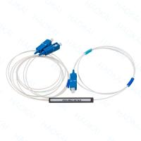 China 1X2 Mini Fiber PLC Splitter PBT Coupler With SC / APC Connector for sale
