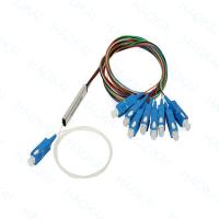 China FTTH Mini Steel Tube Fiber Optic Splitter 1x16 PLC Splitter With SC UPC Connector for sale