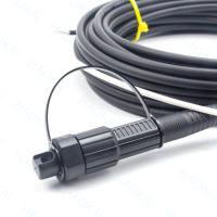 China Pre Connector FTTX Solution SC APC FTTA Fiber Optic Cable 5.0mm G657A2 LSZH 5M Black for sale